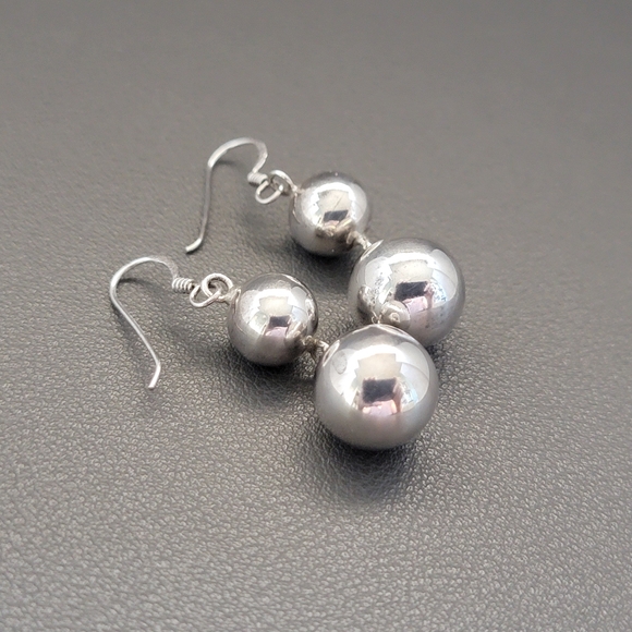 Estate | Jewelry | 925 Double Bead Earrings Echoes Of Native And ...